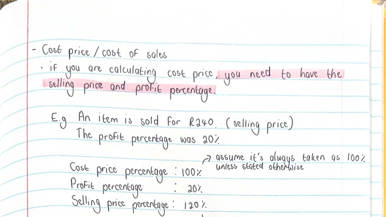 Cost Price and Sales Analysis: Understanding Profit Margins - Studocu