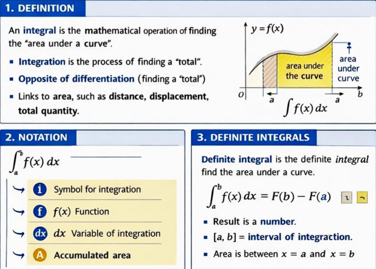 Integral intro - Notes for studying - ####### 1. DEFINITION ####### An ...