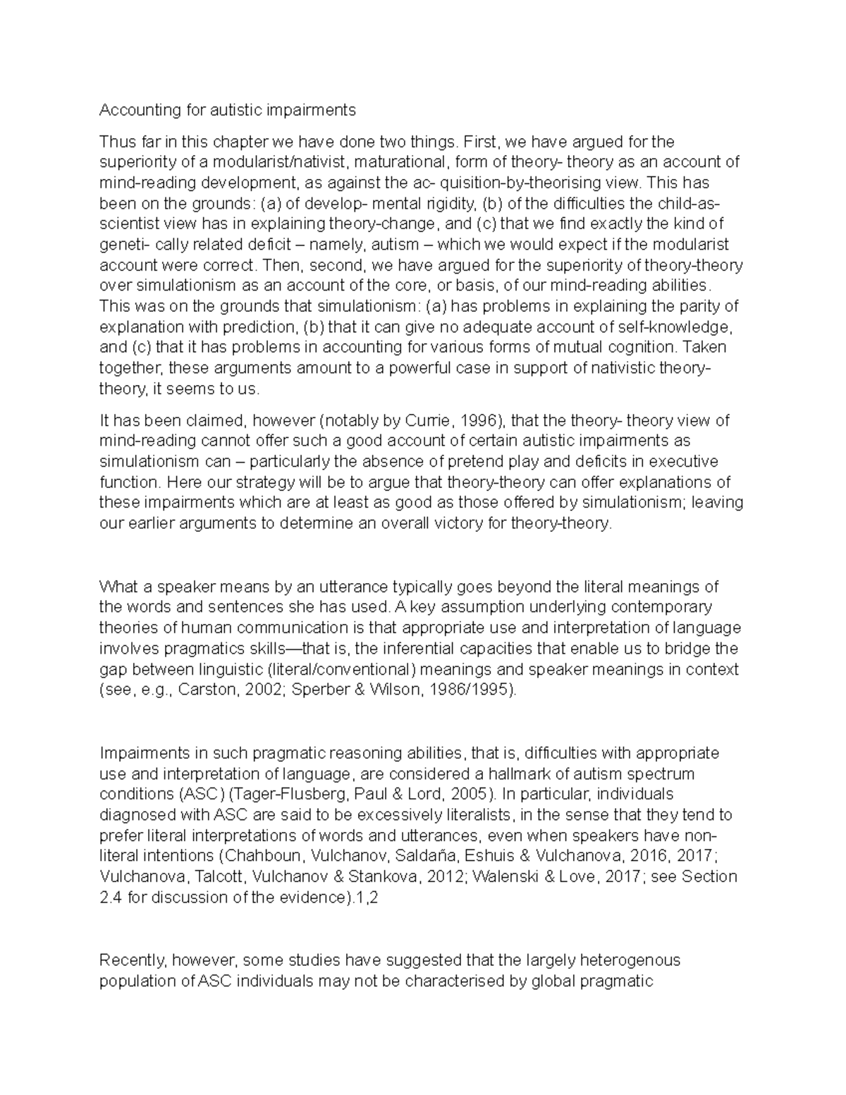 Accounting for Autistic Impairments: A Pragmatic Development Study ...