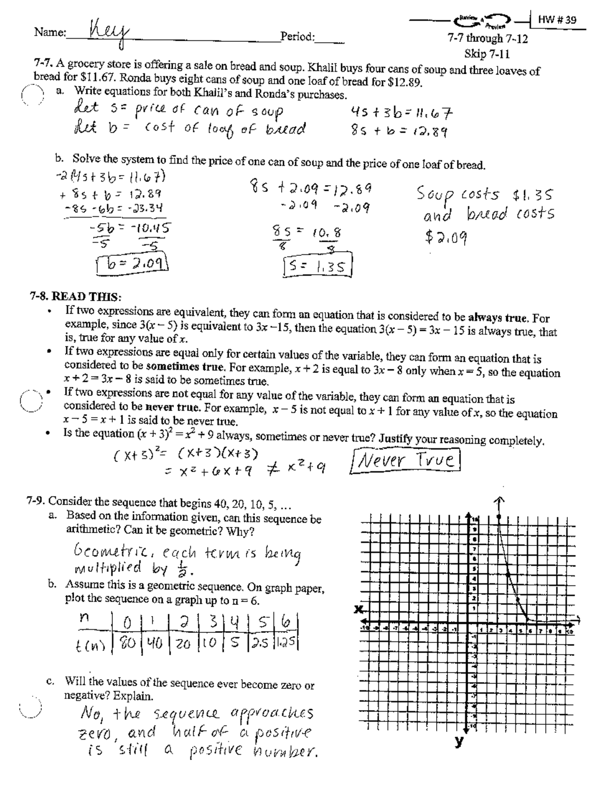 Chapter 7 Homework Key - Kamari's Bio Class Notes - Studocu