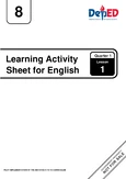 Q1 Learning Activity Sheet for English 8: MATATAG Curriculum Week 2 - Studocu