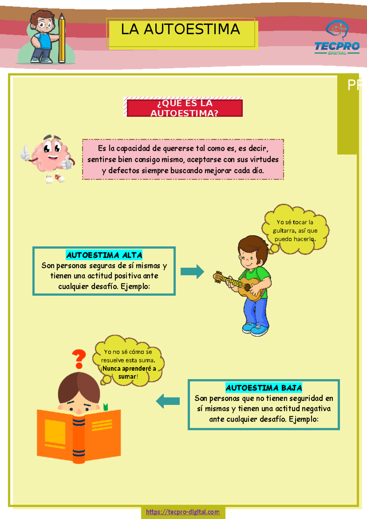 El Autoestima-3y4Primaria - LA AUTOESTIMA PRI tecpro-digital AUTOESTIMA ...