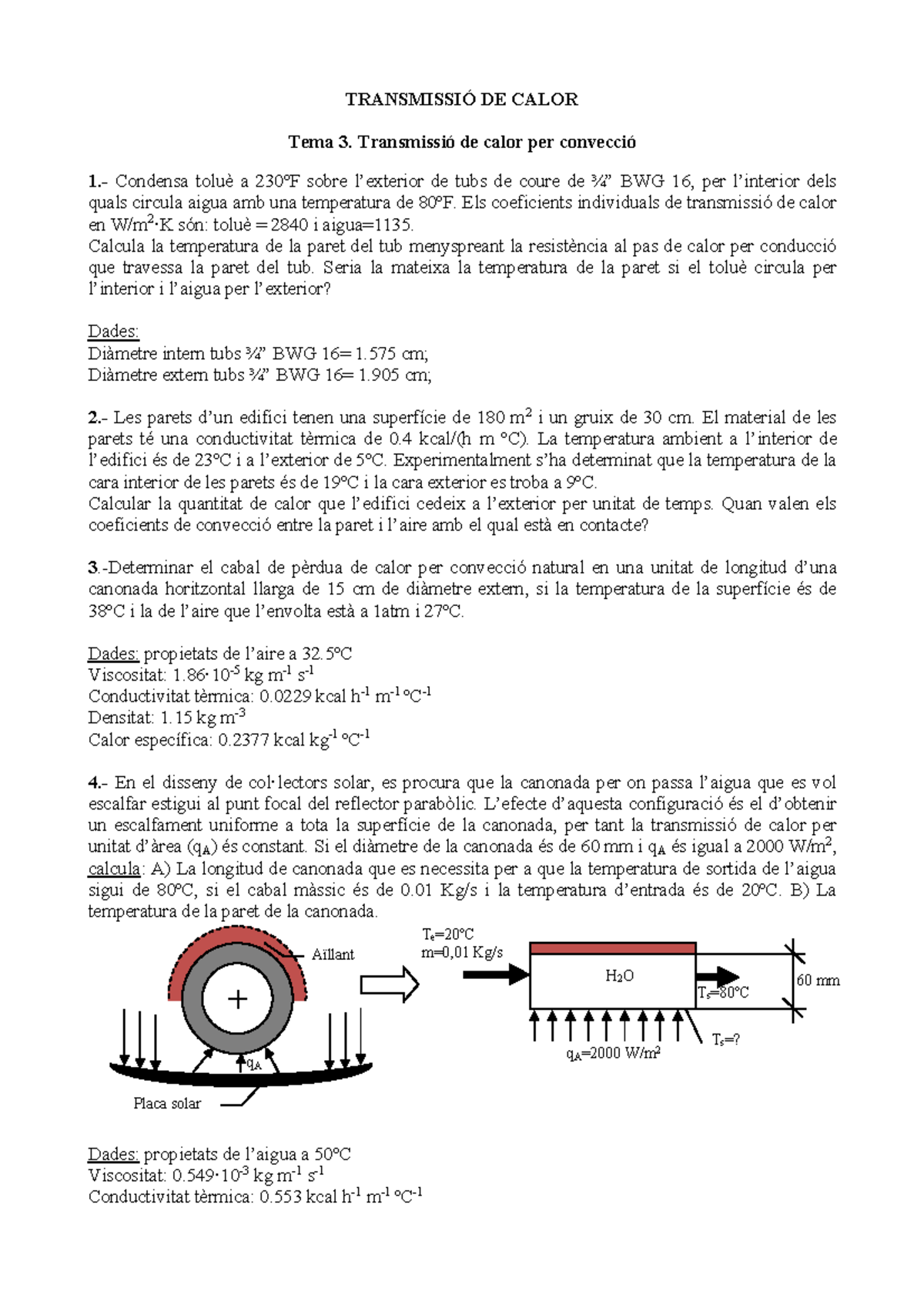 TEMA 3 - Convecció - TEMA 3 - TRANSMISSIÓ DE CALOR Tema 3. Transmissió ...