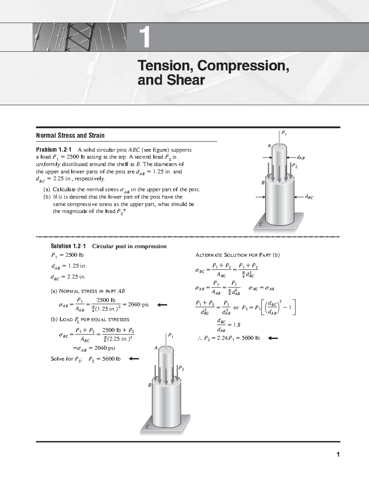 Normal Stress and Strain Problems (MECH DB) - Detailed Solutions - Studocu