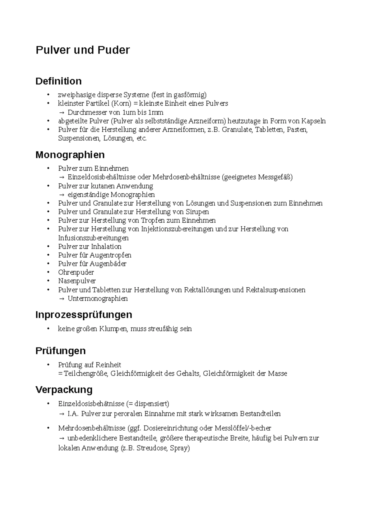 Feste Arzneiformen - Granulate - Granulate Definition feste ...