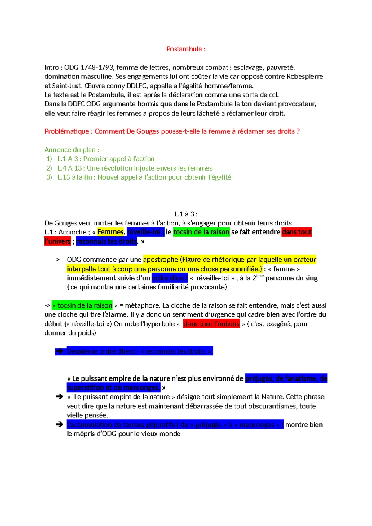 Fiche-linéaire-3 - Fiche analyse Linéaire oral Bac francais 2024/2025 - Nous pas Négation - Studocu