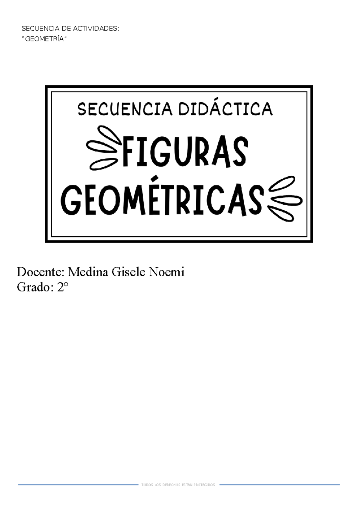 Secuencia de Actividades de Geometría para 2° Grado: Figuras y ...