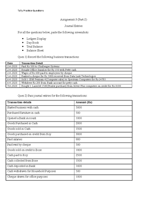 Tally WITH GST - TALLY WITH GST QUESTIONS- [ GSTIN/UIN NO ...