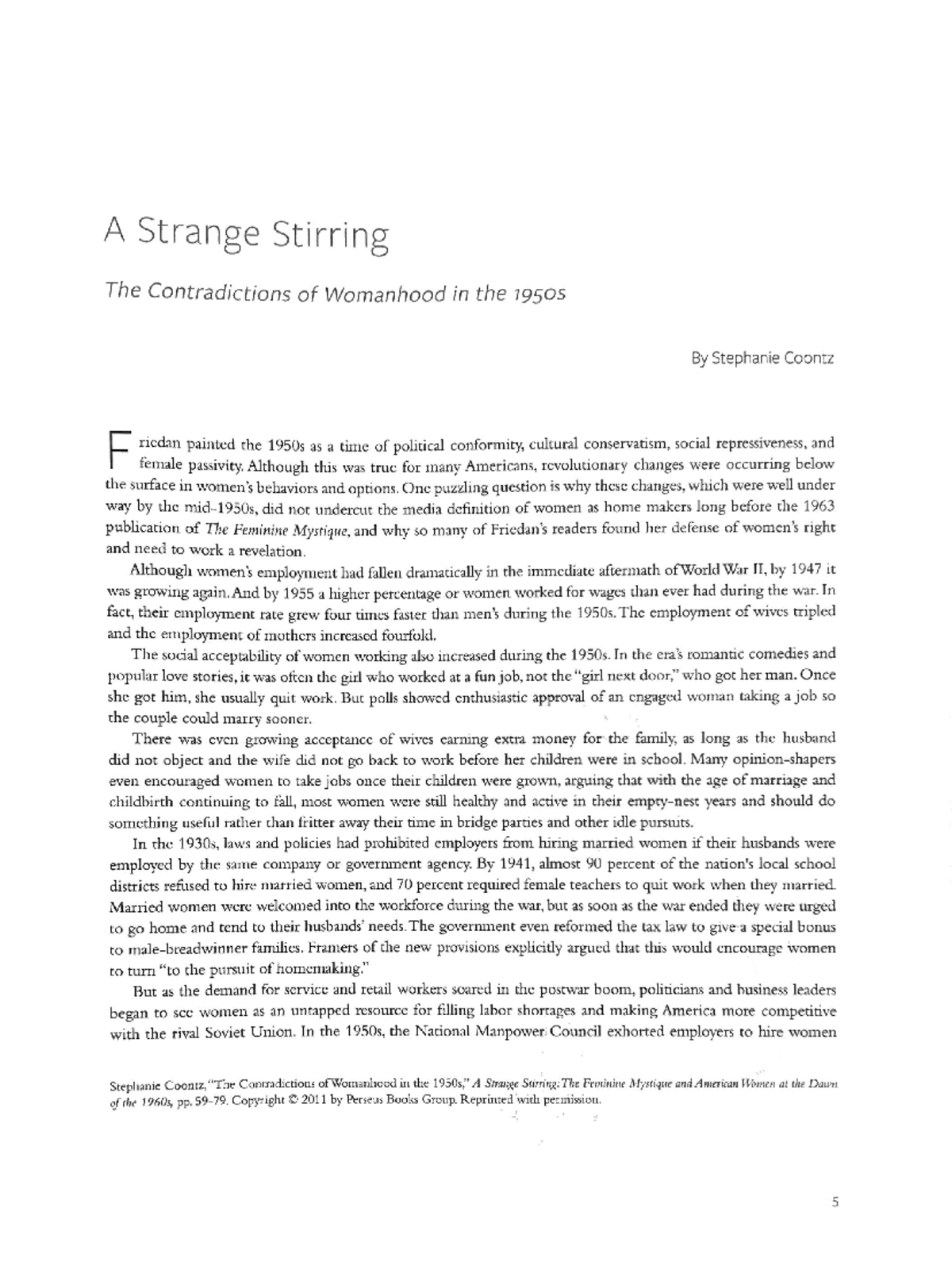 A Strange Stirring - Reading for class - A Strange Stirring The ...