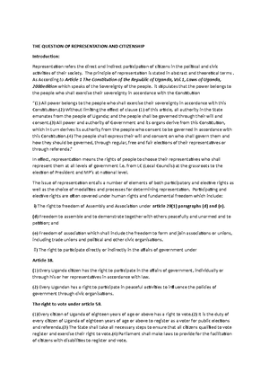 Constitutional LAW edited - KAMPALA INTERNATIONAL UNIVERSITY SCHOOL OF ...