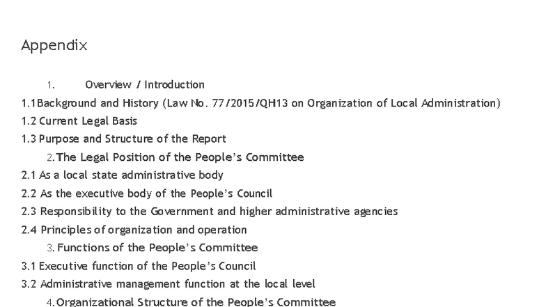 Legal Framework and Structure of Local Administration (LAW 101) - Studocu