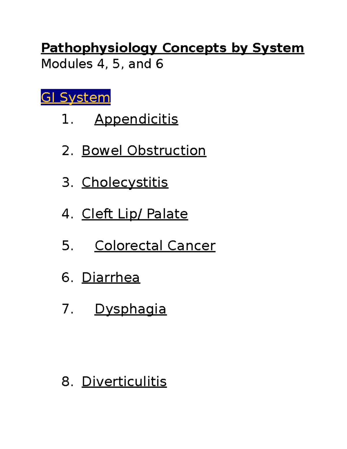 Pathophysiology Concepts for Exam 2: Systems Breakdown - Studocu