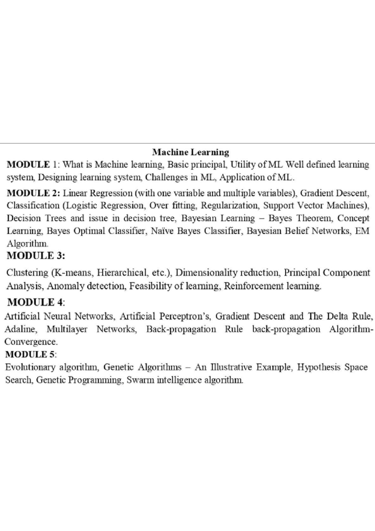 Machine Learning Theory Exam Notes - KOE073 (BTECH SEM VII) - Studocu