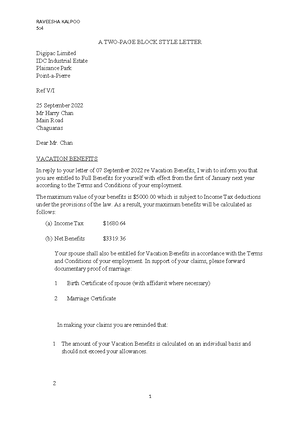 Circular Letter WITH A TEAR OFF SLIP - RAVEESHA KALPOO 5: CIRCULAR ...