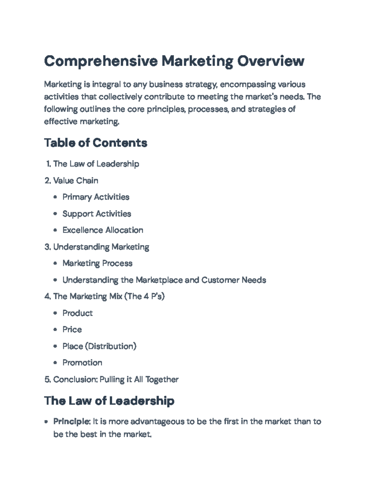 Comprehensive Marketing Overview: Principles, Strategies & Processes ...