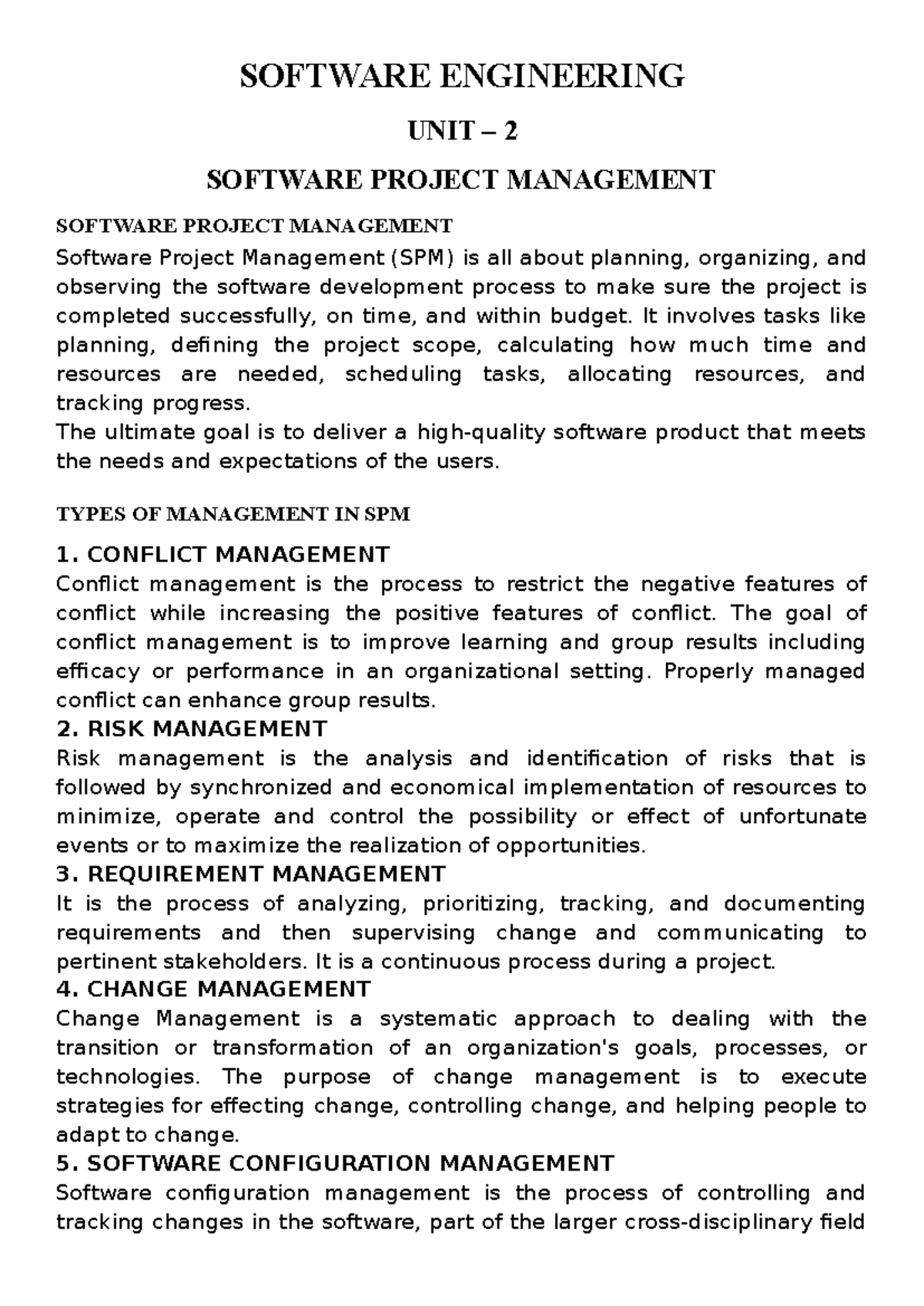 Software Engineering UNIT 2 - SOFTWARE ENGINEERING UNIT – 2 SOFTWARE ...