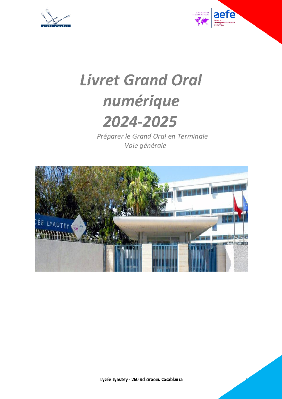 Livret de Préparation Grand Oral GO APGO Terminale 2024-2025 - Studocu