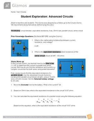 Simple Harmonic Motion SE gizmo - Name: Bhavya Sethi Student Exploration: Simple Harmonic Motion ...