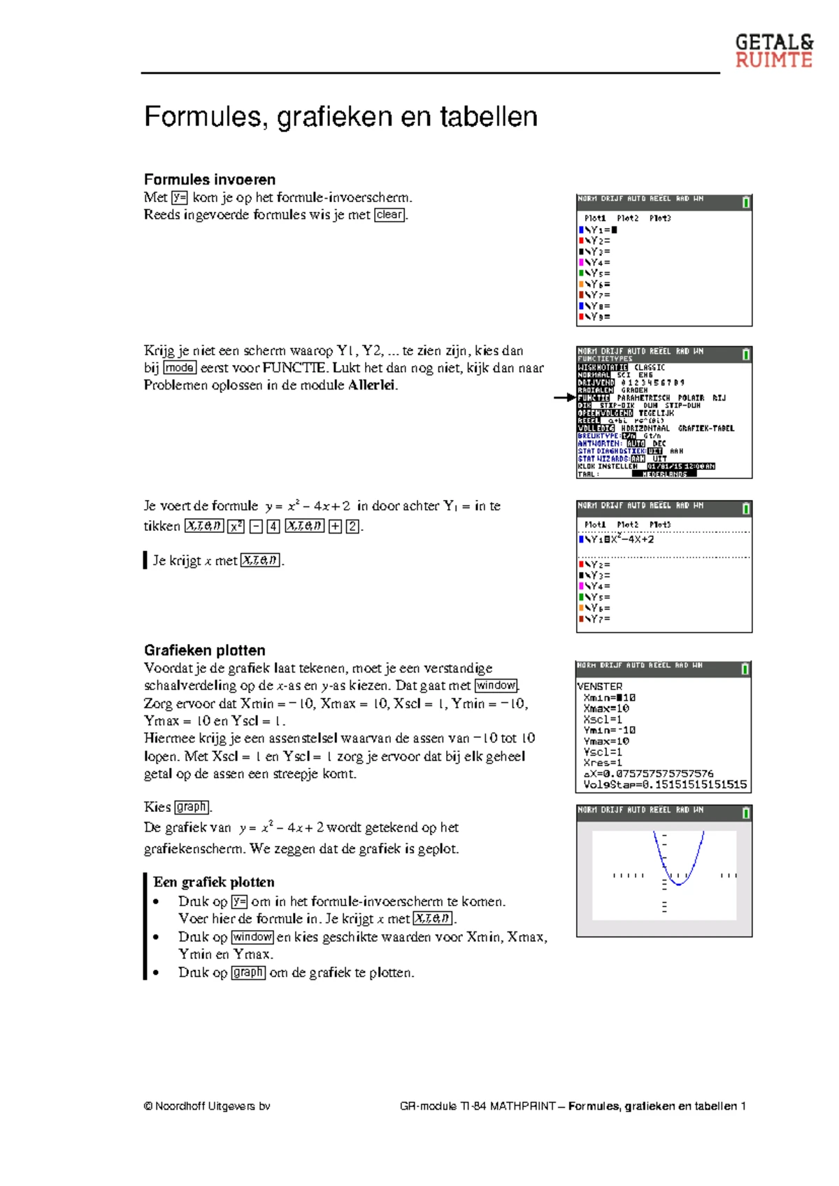 TI-84 Plus CE-T Exam Mode Instructions voor Nederlands Wiskunde Examen ...