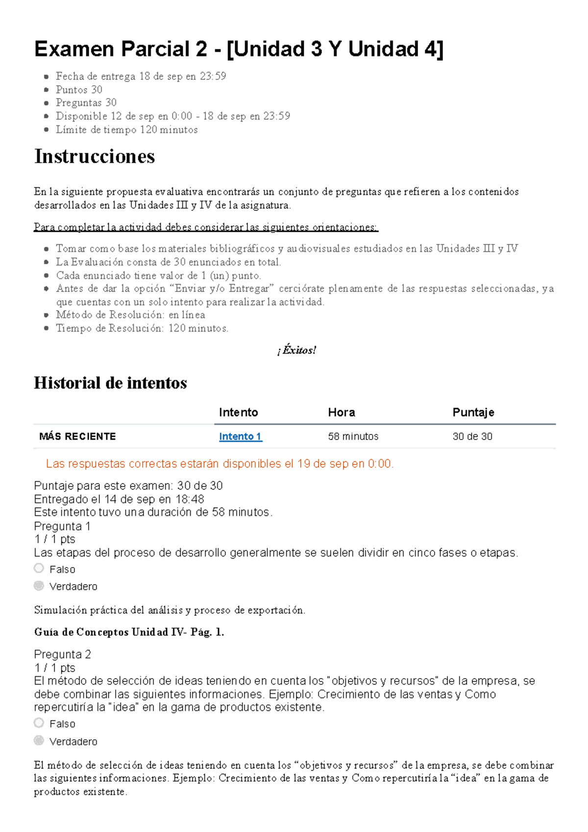Examen Parcial 2 - Desarrollo de Productos [Unidad 3 y 4] - Studocu