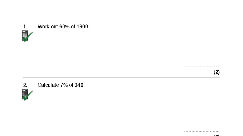 Percentages Calculator for Corbettmaths 2024 Exam Preparation - Studocu