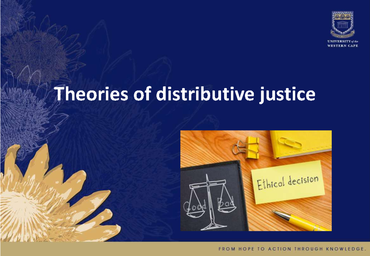 BUS 101: Theories of Distributive Justice - Homework & Concepts Review ...