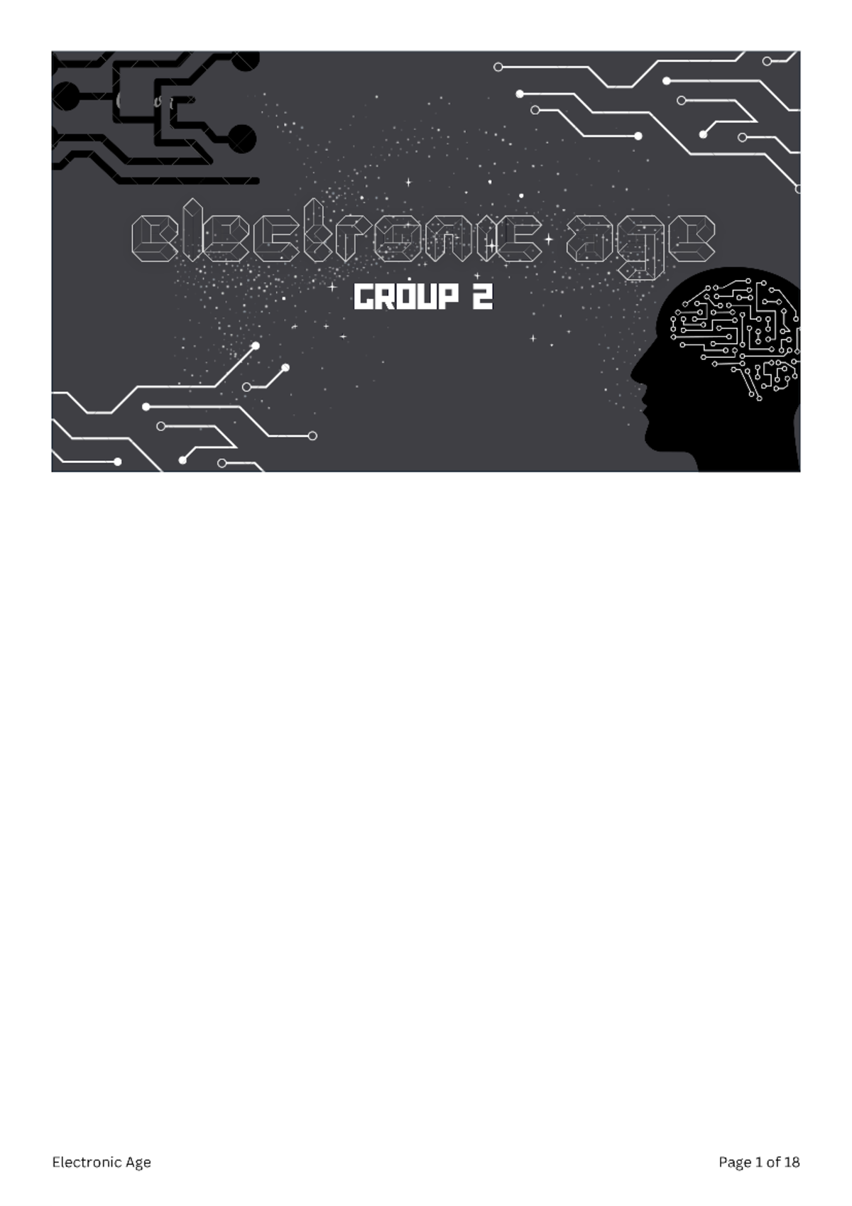 Electronic Age Report: Key Insights and Impacts in Modern Society - Studocu