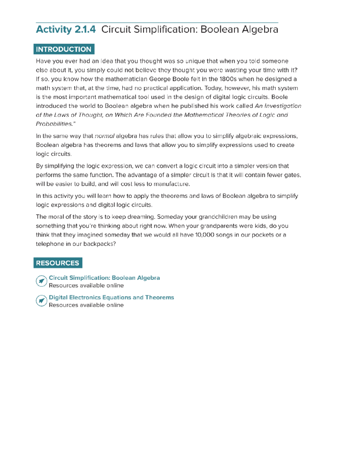 Greyson C. Kunkle 2.1.4 Circuit Simpflification Boolean Algebra (Print ...