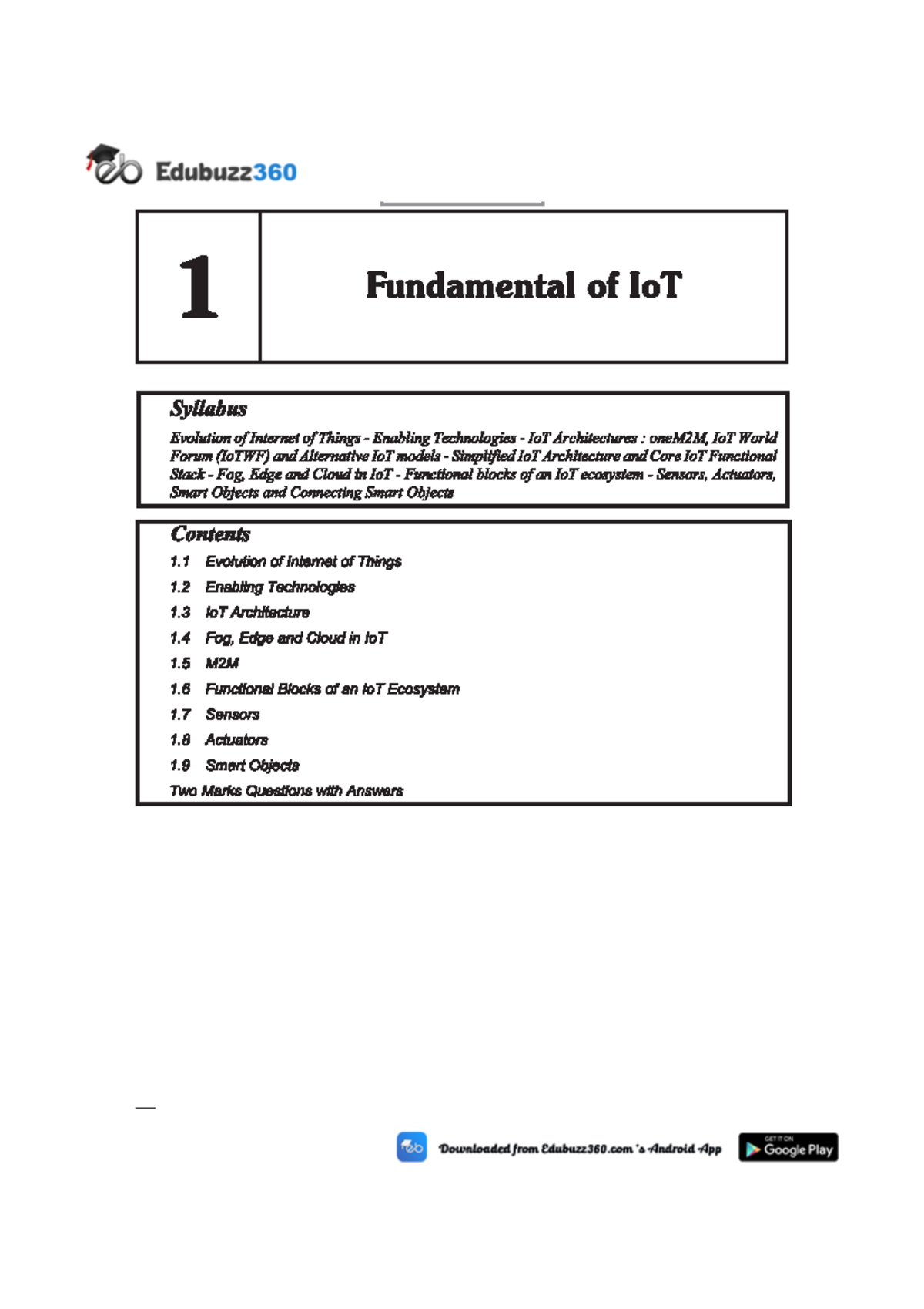 Fundamentals of iot book - TECHNICAL PUBLICATIONS - An up thrust for ...