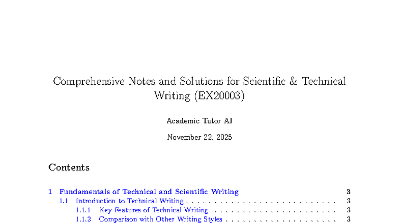 STW 101: Comprehensive Notes & Solutions for Technical Writing - Studocu