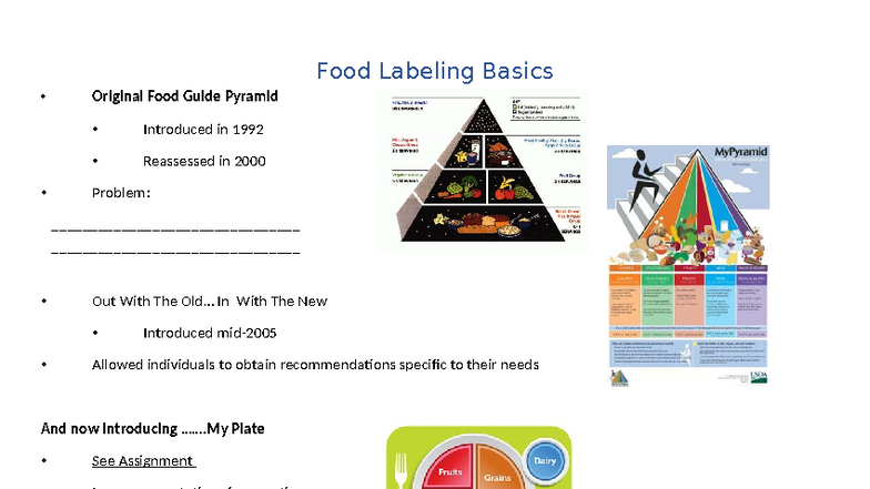 Food Labeling Basics: Understanding Nutrition Facts & Guidelines - Studocu