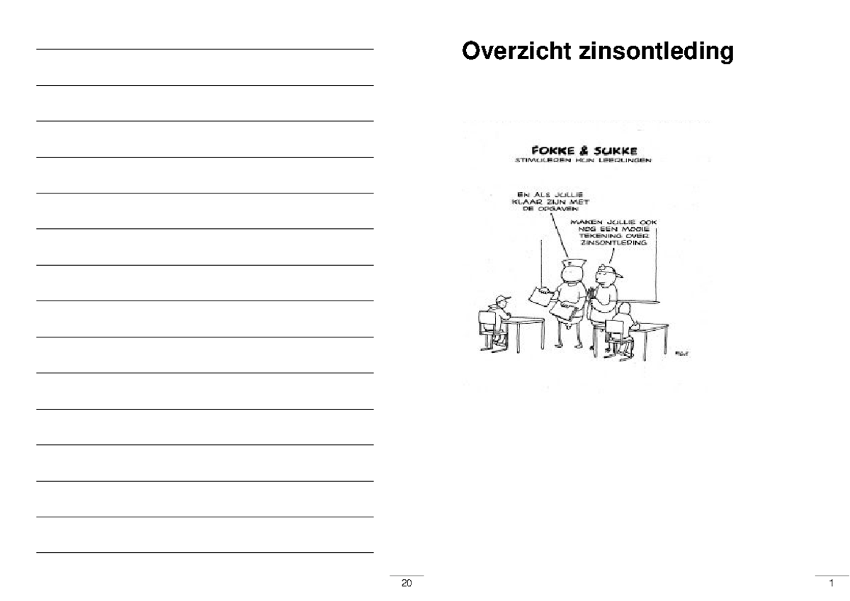Zinsontleding Overzicht 2023-2024: Lesmateriaal en Voorbeelden ...
