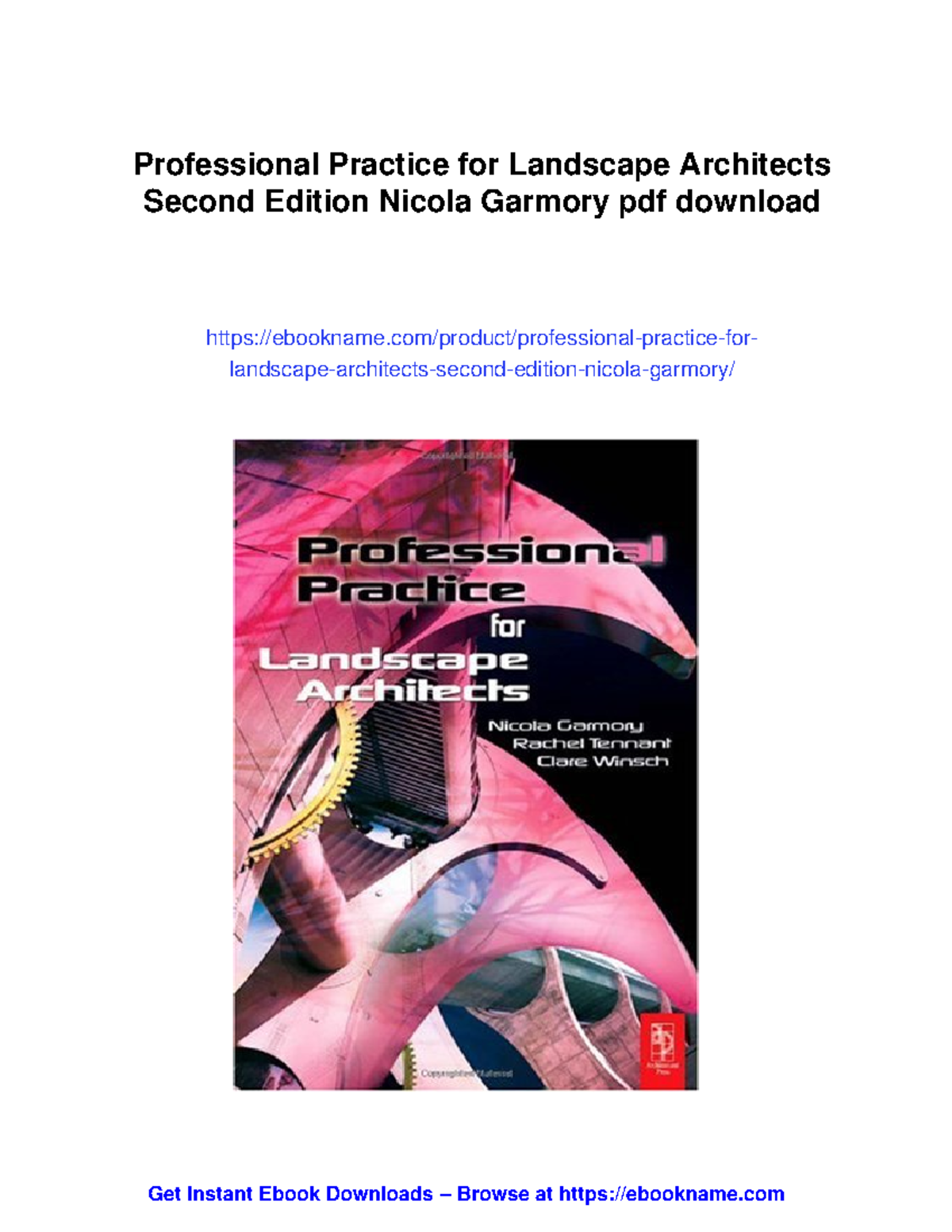 Professional practice for landscape architects: Second edition guide ...