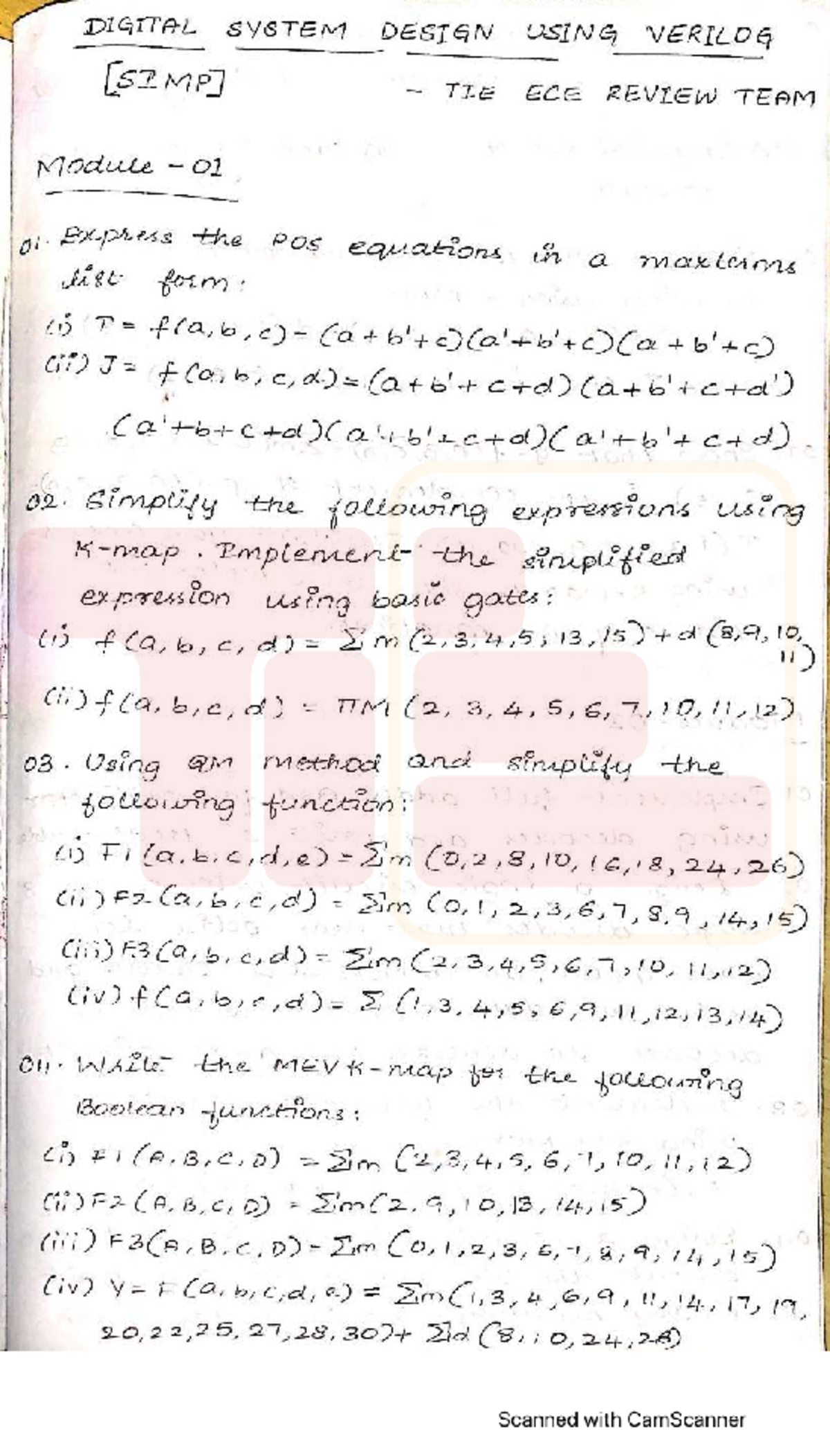 Digital System Design (DSDV) - Module 01 & 02 Review Notes - Studocu