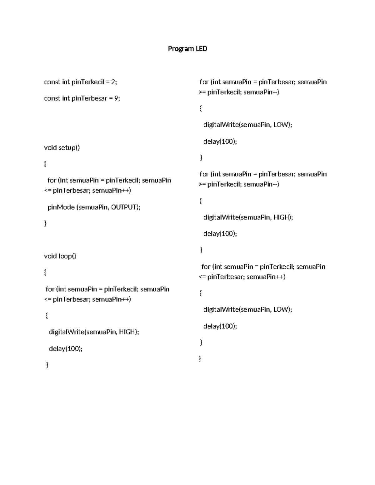 Program Arduino Project Program Led Const Int Pinterkecil 2 Const