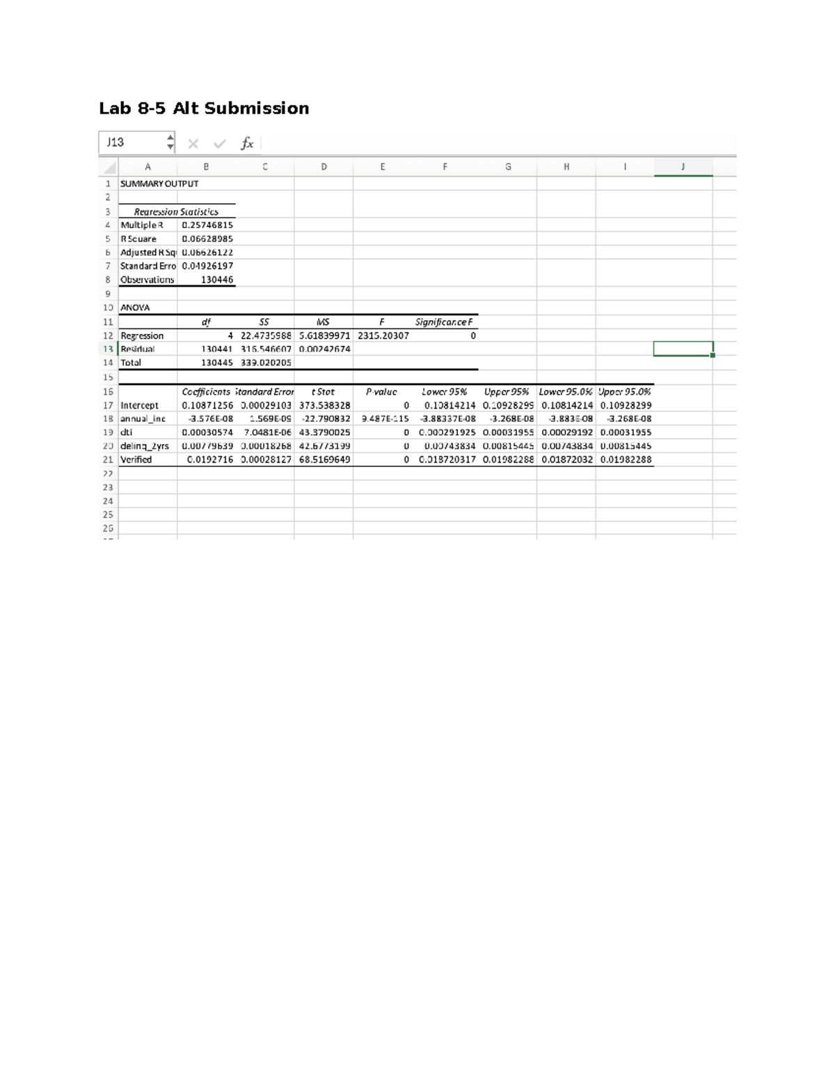 Lab 8-5 Alt Submission - Accounting data analytics - ACCT 4336 - Lab ...