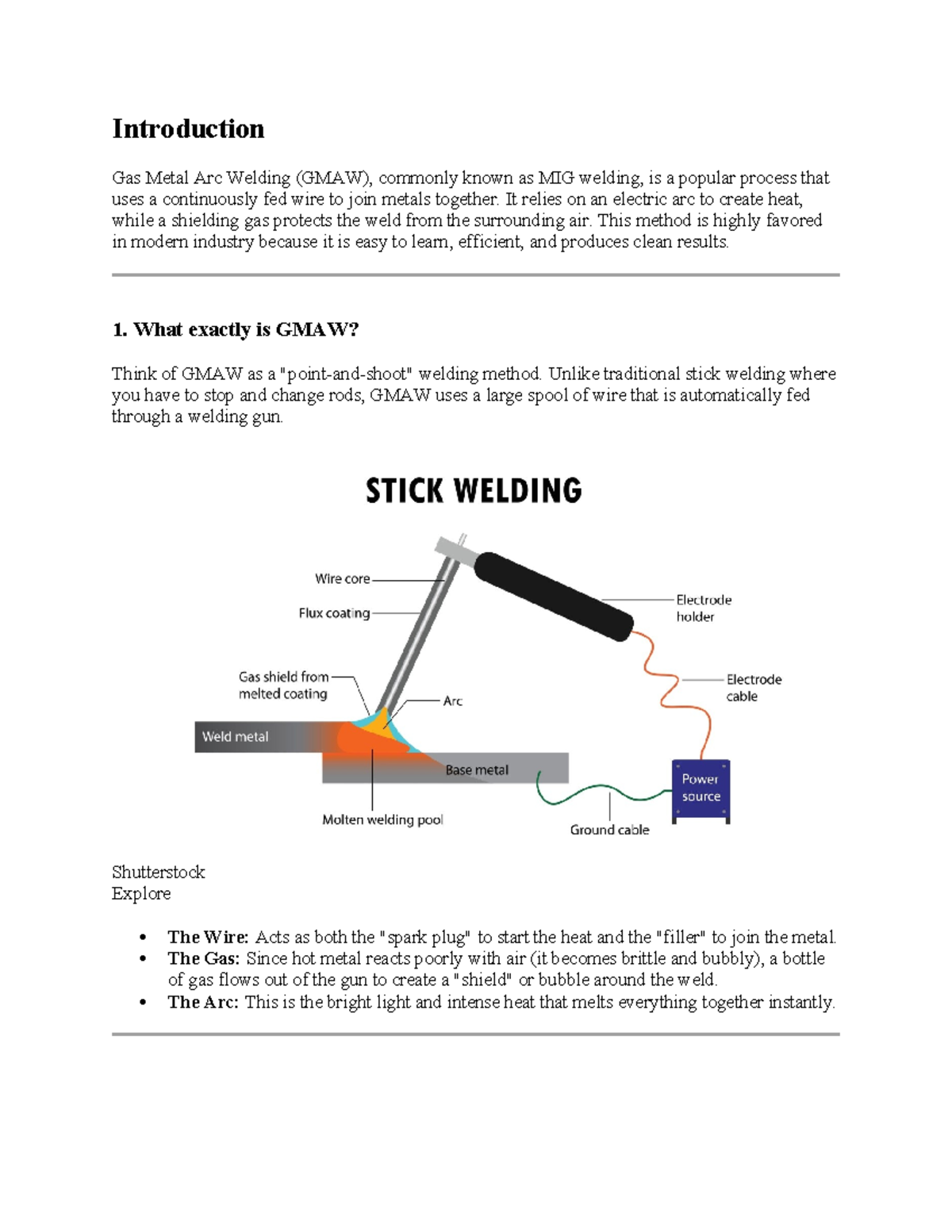 Introduction to GMAW: Understanding MIG Welding Techniques - Studocu