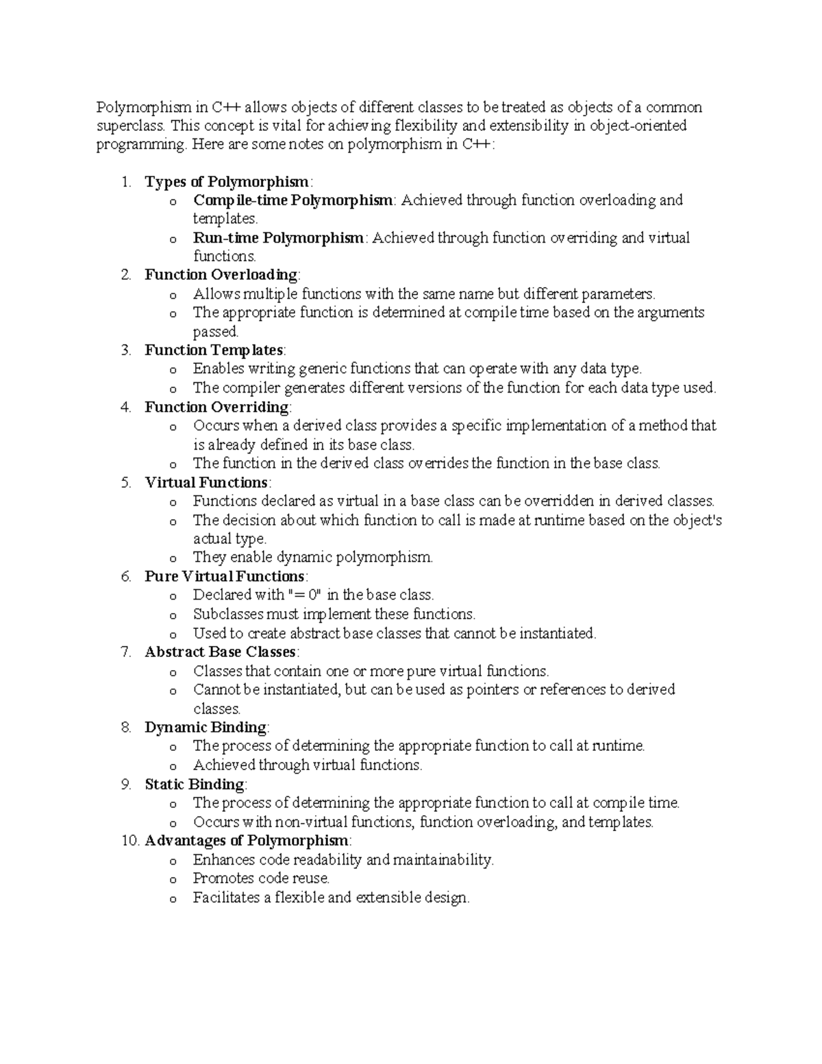 Polymorphism in C - OOP Lecture Notes on Flexibility and Extensibility ...