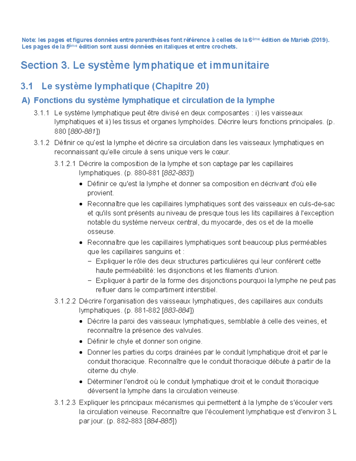 ANP1515 - Système Lymphatique et Immunitaire (Chapitre 20) - Studocu