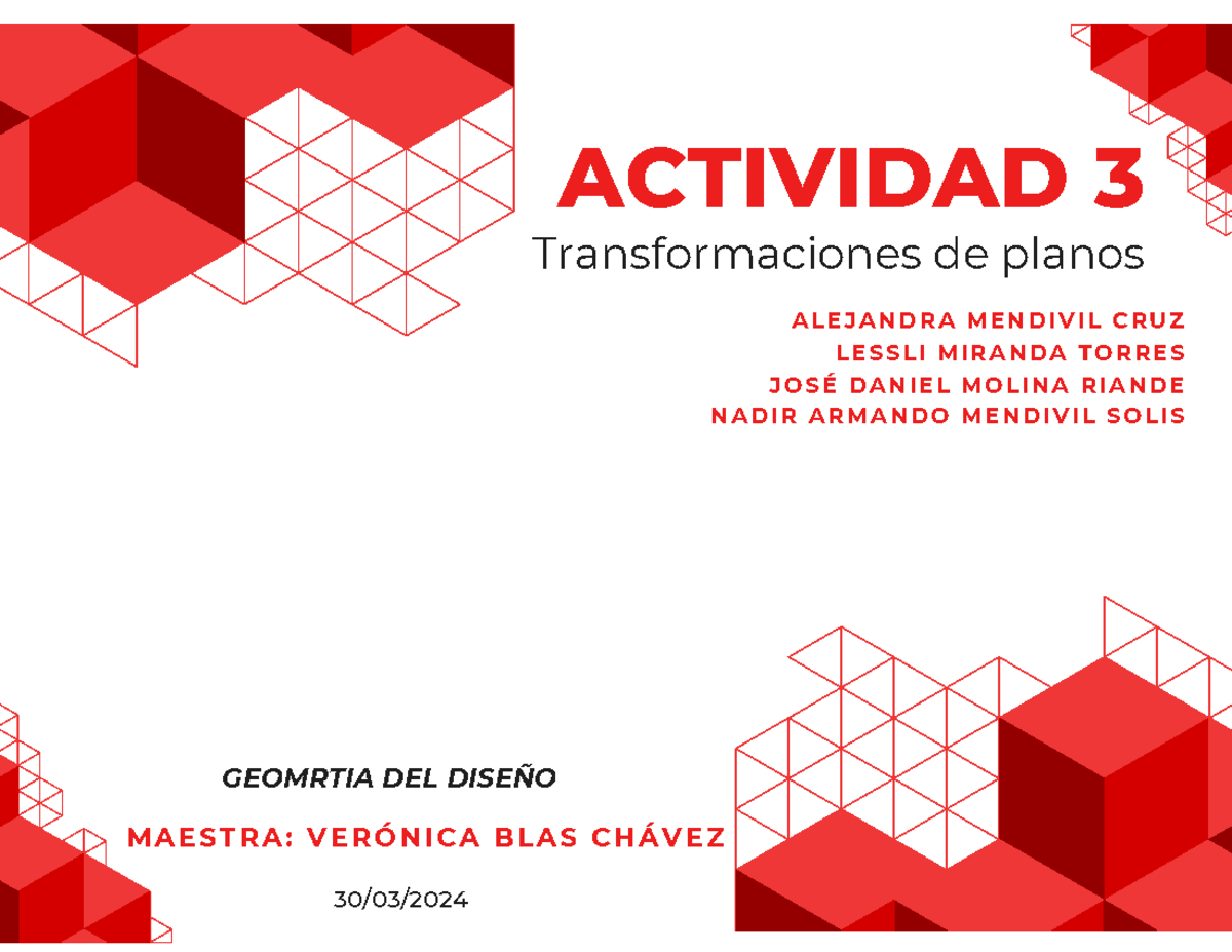 A3 AMC - Transformaciones de Triángulos en Geometría del Diseño - Studocu