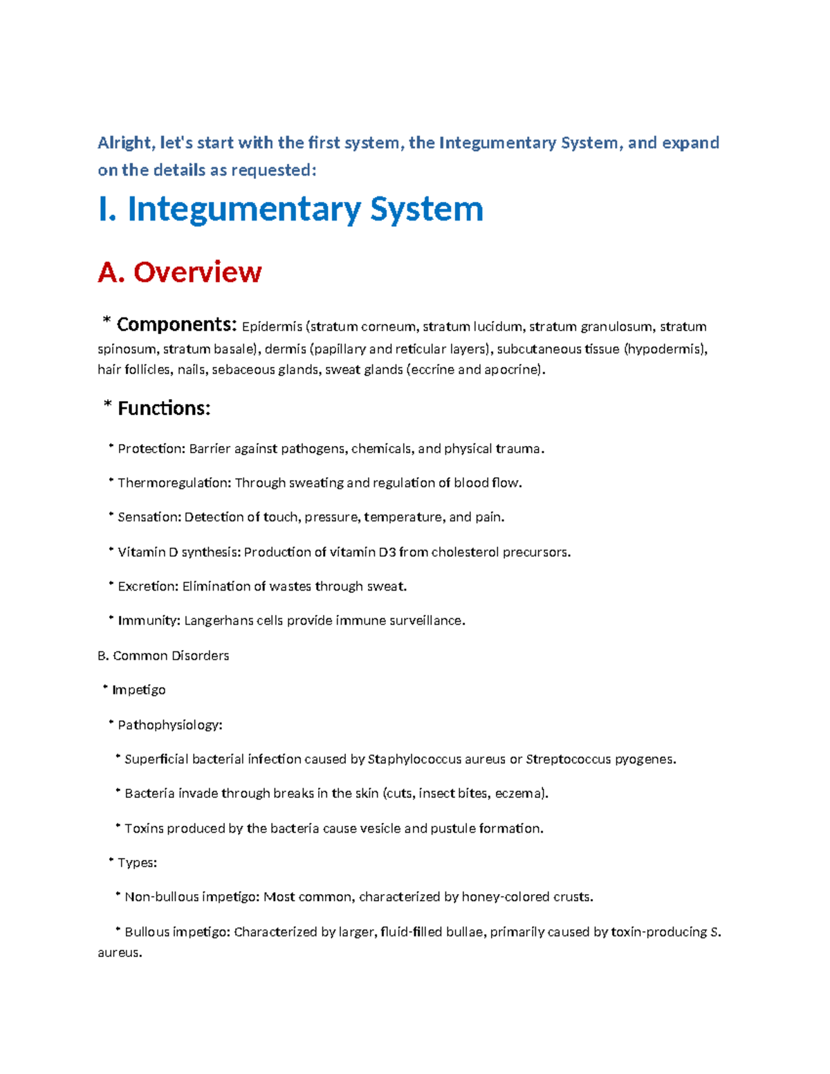 Msn pre internship notes: Integumentary and musculoskeletal systems ...