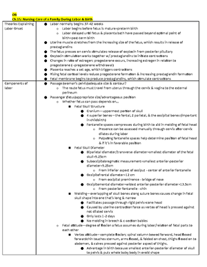 Maternal child Labor and delivery Case Study - Case Study #1: Labor and ...