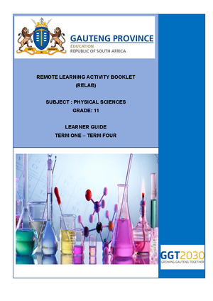 [Solved] What are the topics for physical Sciences grade 11 2025 term 1 ...