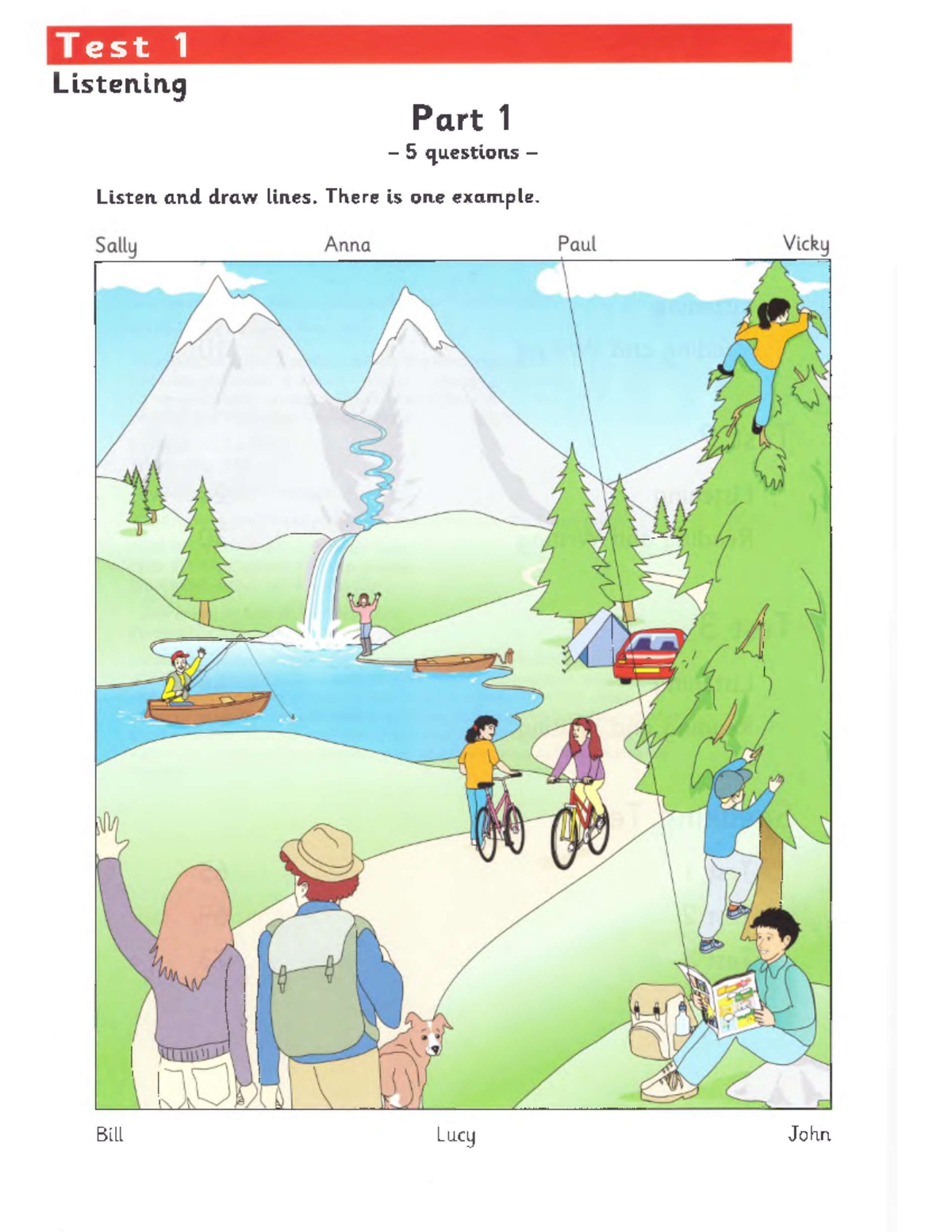 TEST LIS - BBB - Test 1 Listening Part 1 questions Listen and draw ...