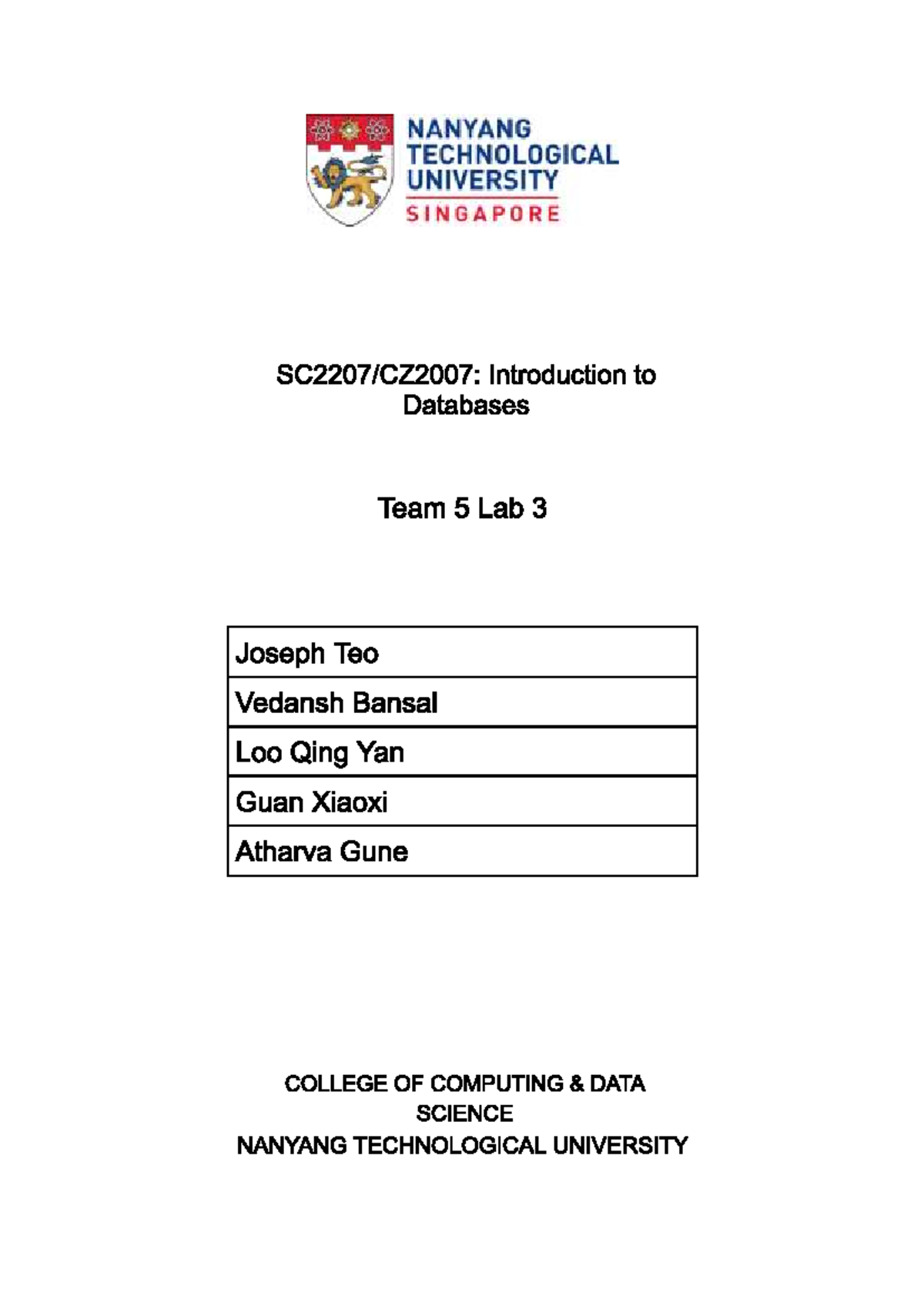 SC2207 final report: Introduction to databases lab 3 team 5 analysis ...