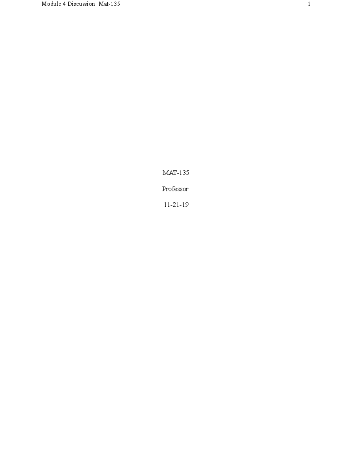 MAT-135 Module 4 Discussion: Exploring Non-Euclidean Geometry - Studocu