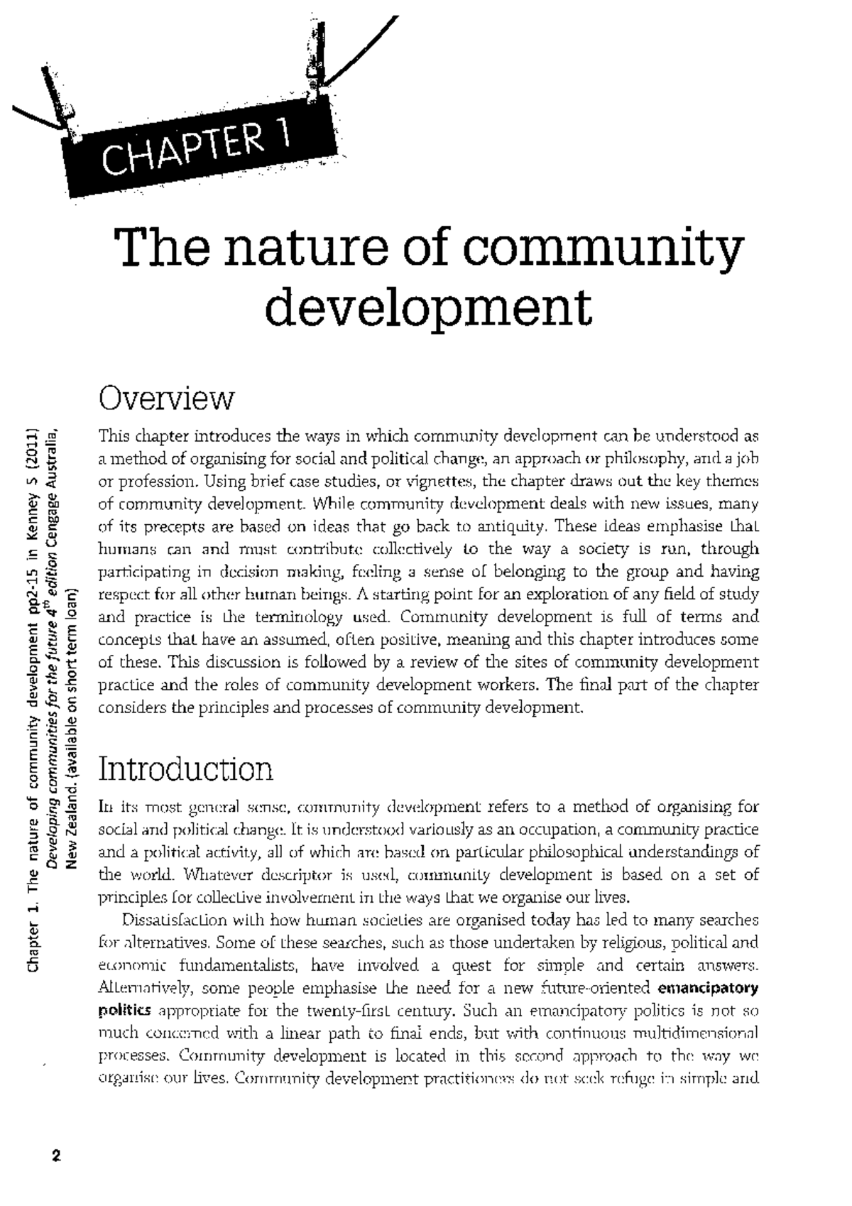Chapter 1 the nature of community development - CHAPTER The nature of ...