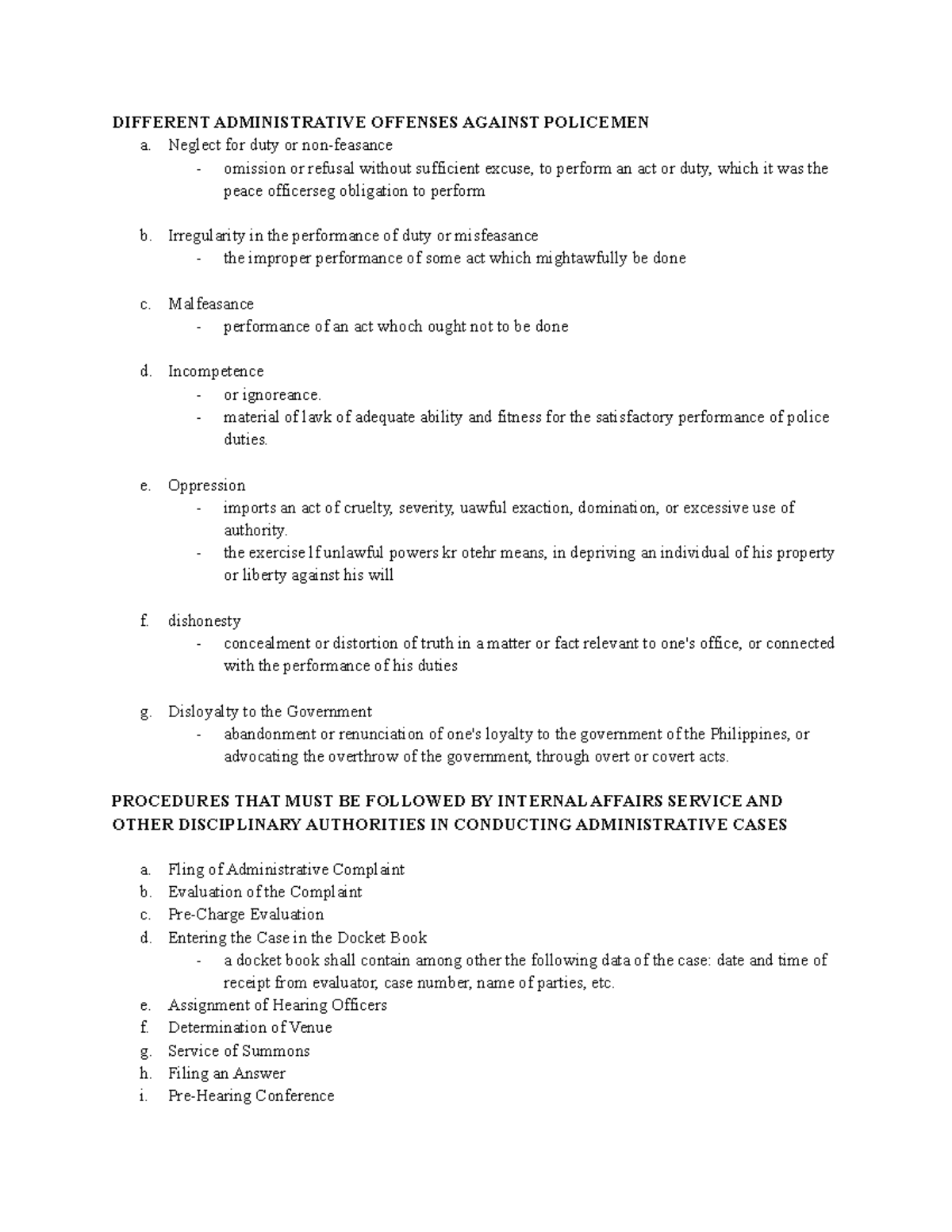 Lecture 3 - Administrative Offenses in Law Enforcement - Studocu