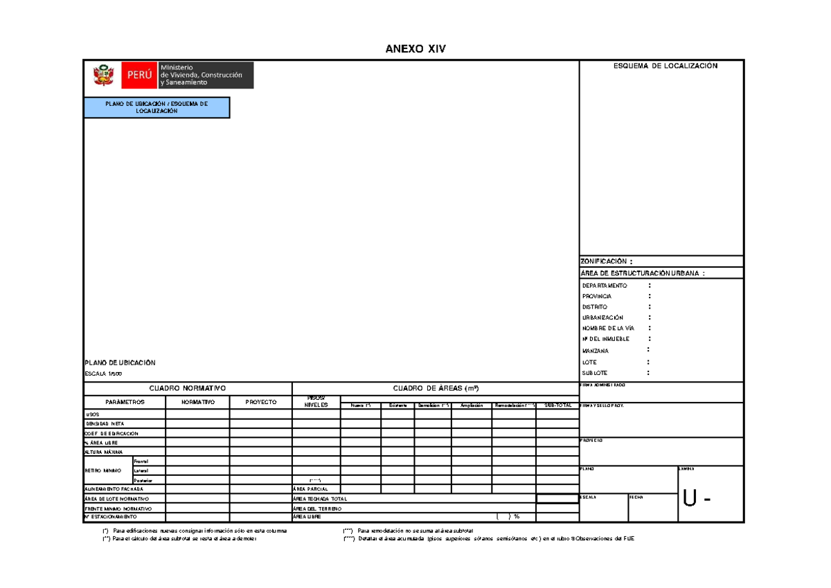 Anexo XIV: Esquema de localización y plano de ubicación - Studocu