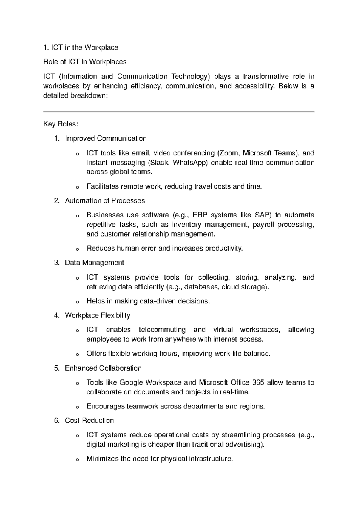 CAT P2 Theory: ICT's Impact on Workplaces and Computer Fundamentals ...